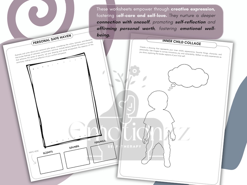 Art Therapy Worksheet Bundle, Self-esteem, DBT Skills, Emotional ...