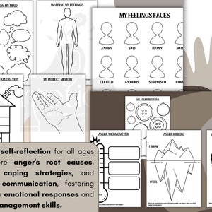 Art Therapy Bundle, Printable CBT Counseling Tools, Group Therapy ...