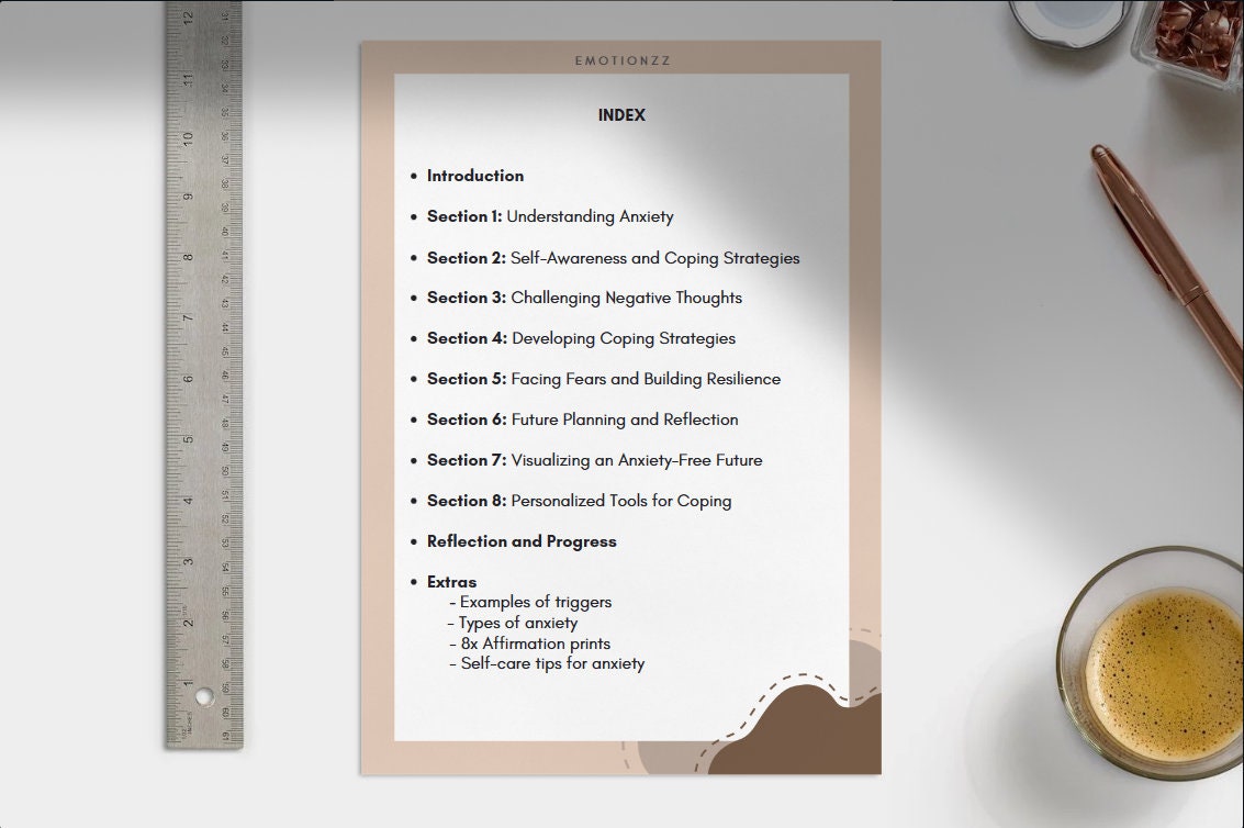 Anxiety Journal for Stress Relief, Emotional Support Workbook ...