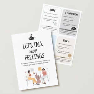 Mental Health Tool, Printable Emotion Exploration Cards, Therapy ...
