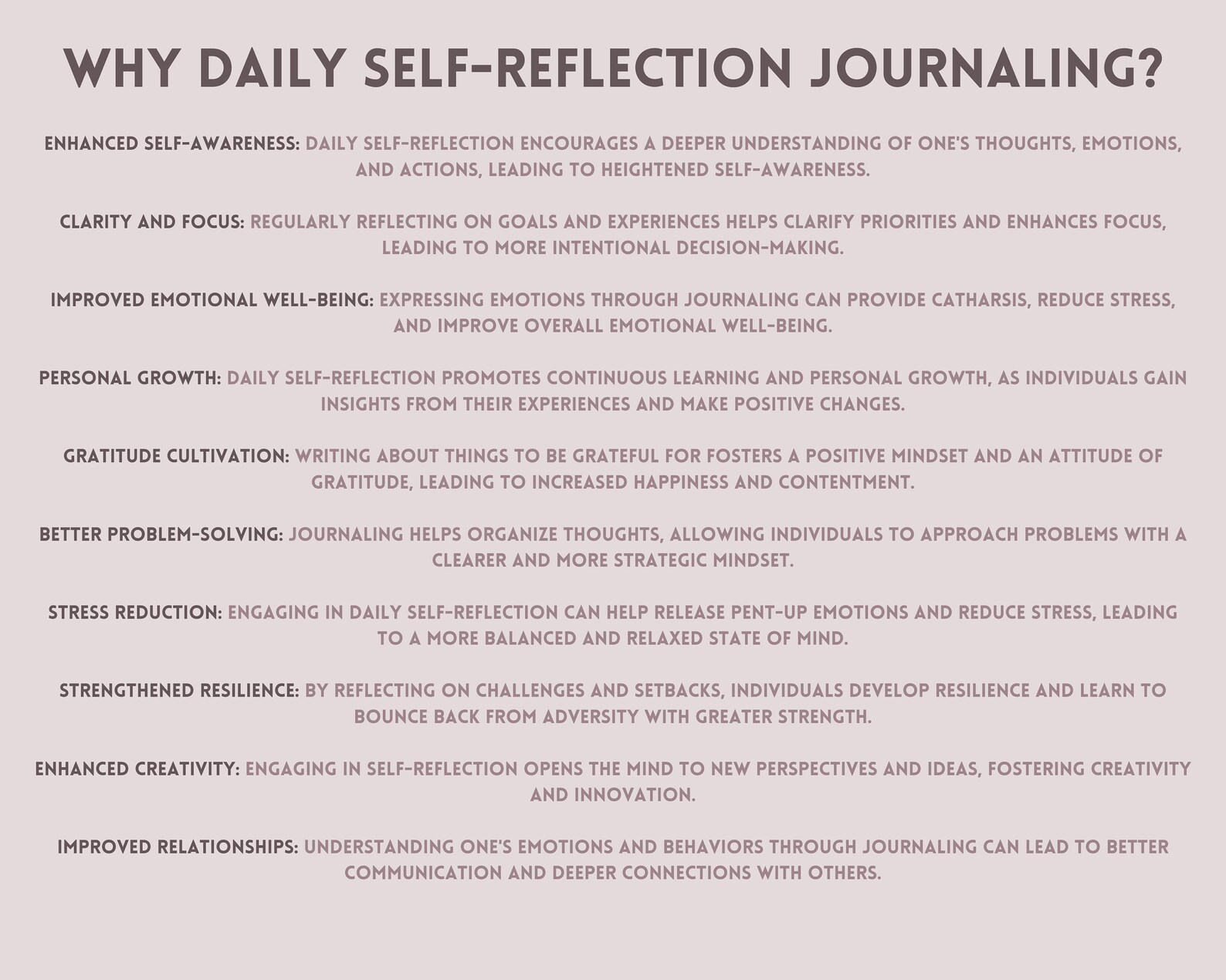 Daily Self Reflection Journal Mood Tracker Printable Gratitude Diary ...