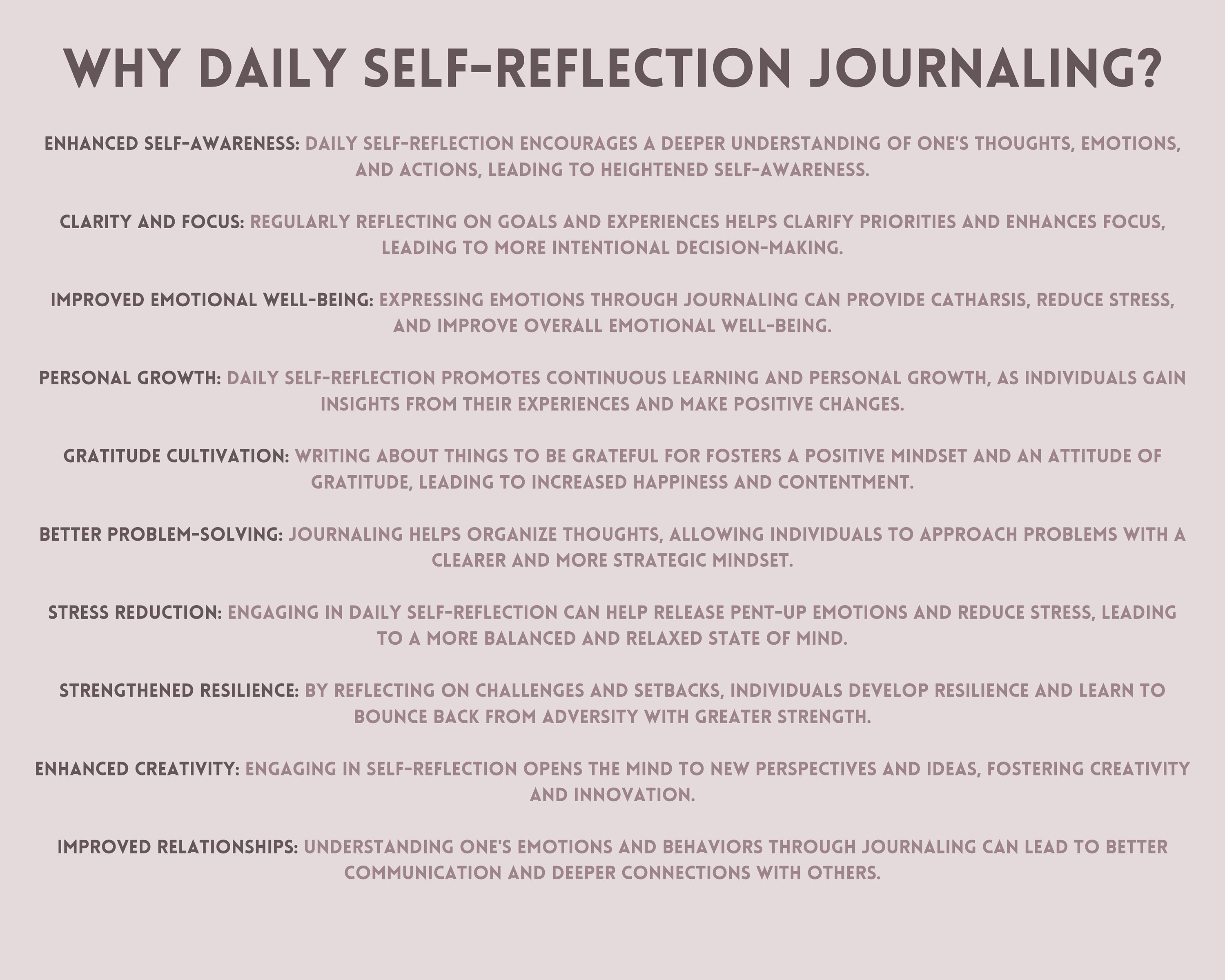 Daily Self Reflection Journal Mood Tracker Printable Gratitude Diary ...