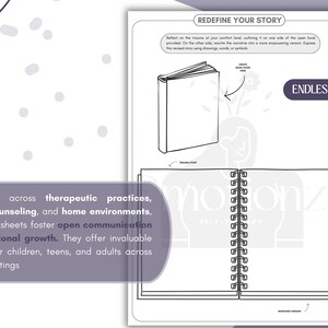 Art Therapy Worksheet Bundle for Trauma Healing, CBT Tool, Mental ...