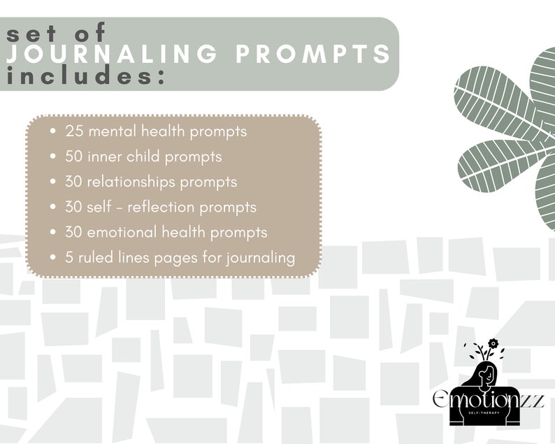 Therapy Journal With Inner Child Prompts Mental Health Reflections Self ...