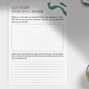 Therapy Printables for Anger Release, Art Therapy Worksheets, CBT ...