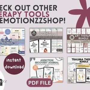 Guided Self Reflection Cards for Therapists, Therapy Printables ...