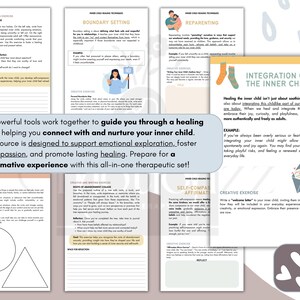 Art Therapy Inner Child Bundle, Printable CBT Counseling Tools, Group ...