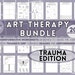 Printable Art Therapy Bundle, Emotional Regulation Worksheets, CBT Tool ...