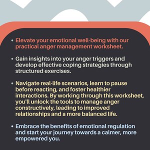 Anger Management Worksheet for Teens CBT Therapy Resource Mental Health ...