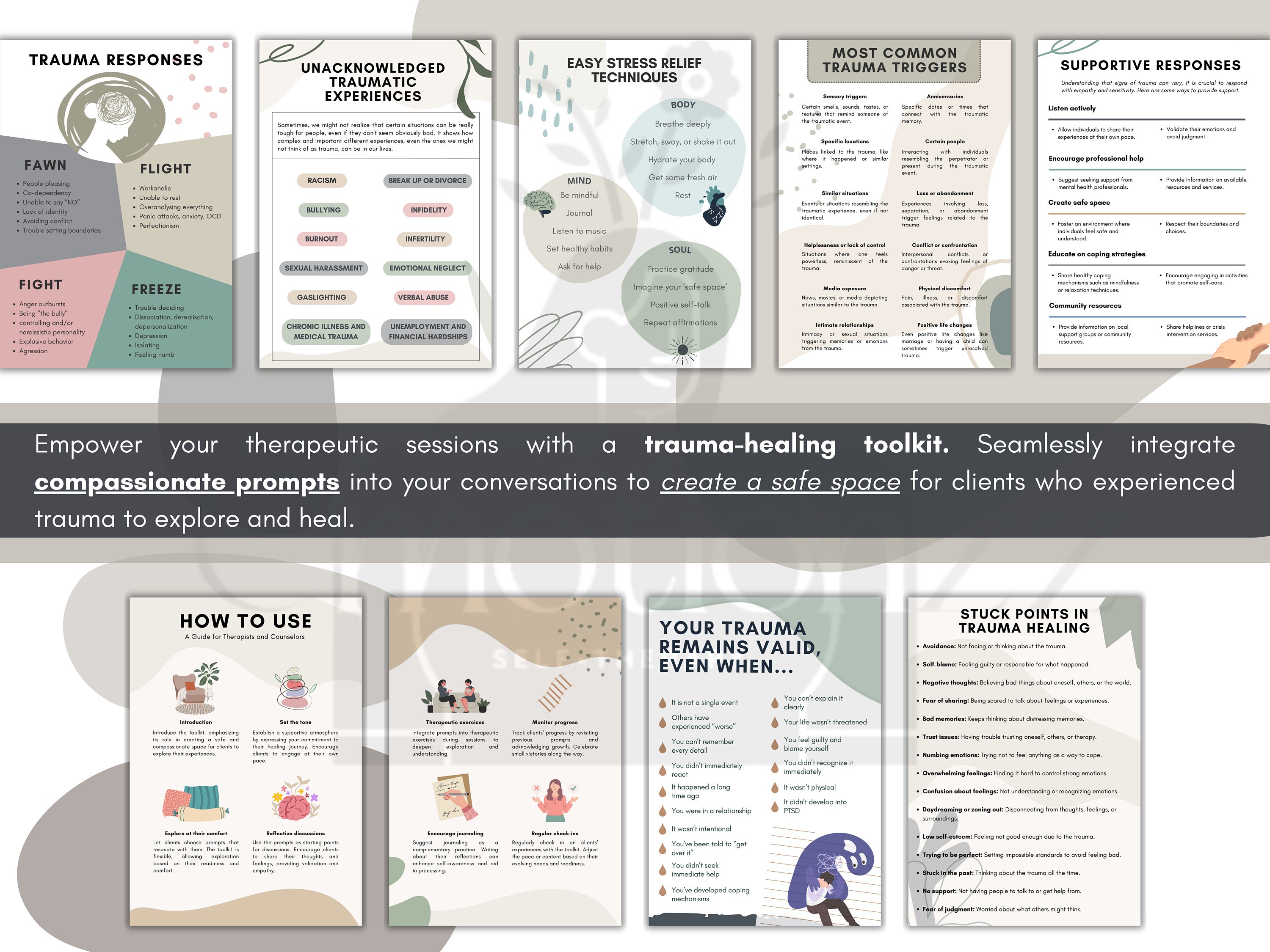 Printable Mental Health Journal, Counseling Tool for Trauma Healing ...