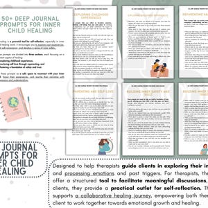 Art Therapy Inner Child Bundle, Printable CBT Counseling Tools, Group ...