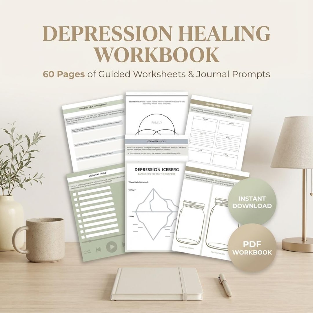 Depression Cycle Workbook, CBT Anxiety Coping Skills PDF, Exercises for ...