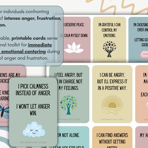 Daily Affirmation Cards for Anger Management, Mindfulness Deck ...
