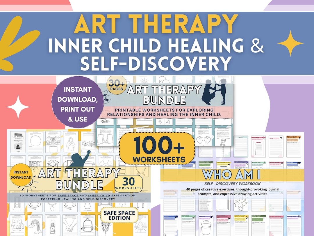 Art Therapy Worksheets Bundle, Inner Child Healing (digital Download ...