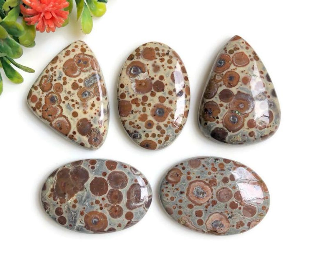 Asteroid Jasper Cabochon, Natural Semi Precious Gemstone for Jewelry Making, Healing Gemstone ...