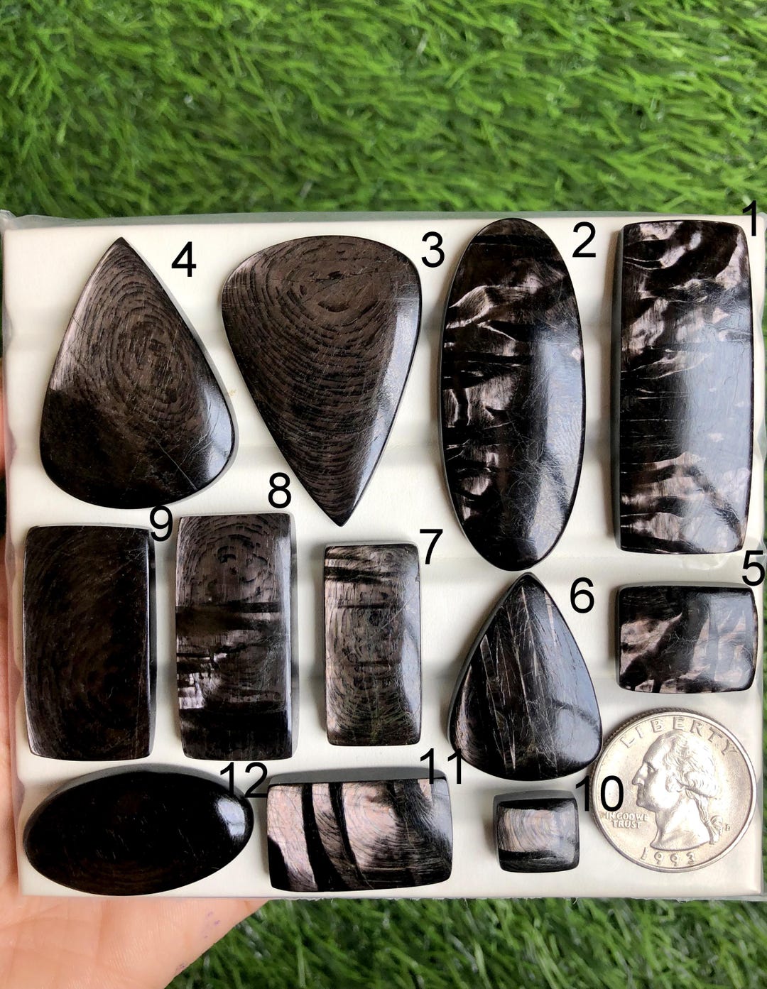 Hypersthene Cabochon, Natural Semi Precious Gemstone for Jewelry Making ...
