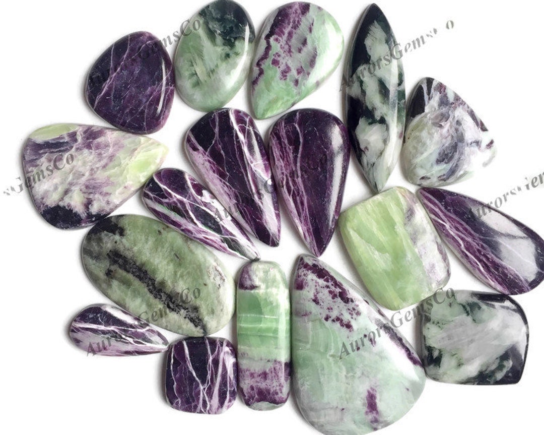 Top Quality Kammererite Cabochon Wholesale Lot by Weight, Mix Shapes ...