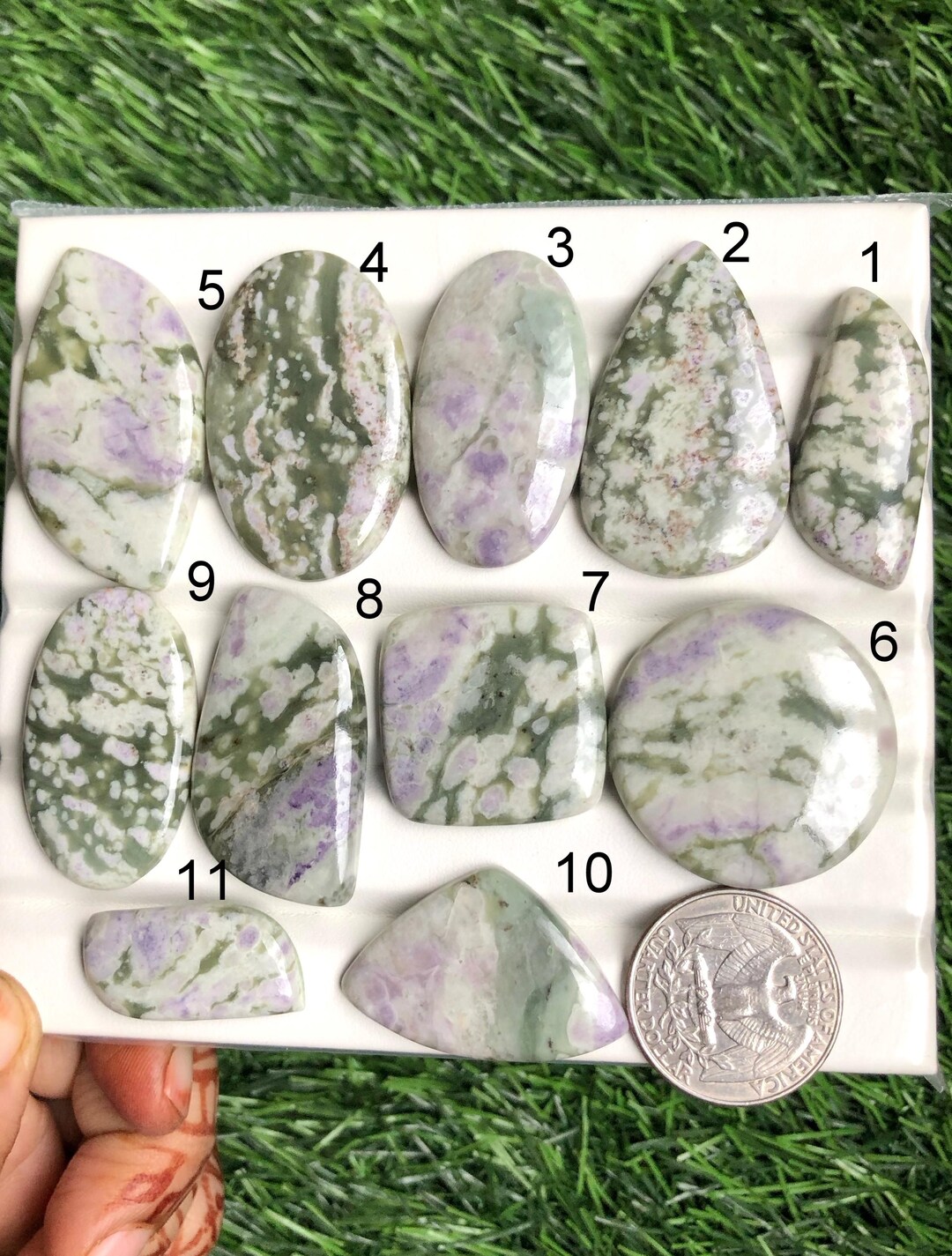 Selected Peace Jade Cabochons, Natural Semi Precious Gemstone for ...