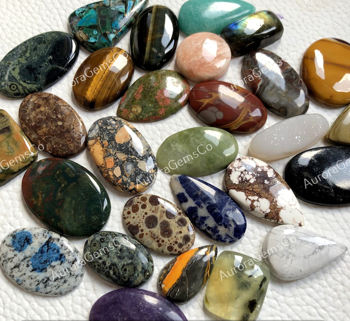 Mix Gemstone Cabochon Wholesale Lot, Mix Shapes and Size, Best Natural ...