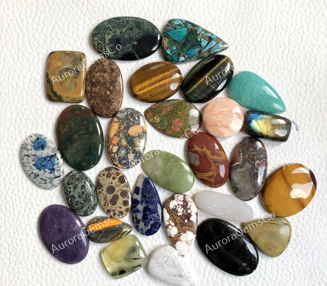 Mix Gemstone Cabochon Wholesale Lot, Mix Shapes and Size, Best Natural ...