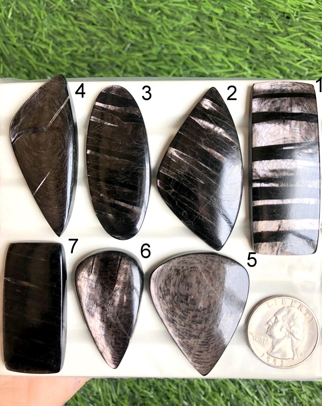 Hypersthene Cabochon, Natural Semi Precious Gemstone for Jewelry Making ...
