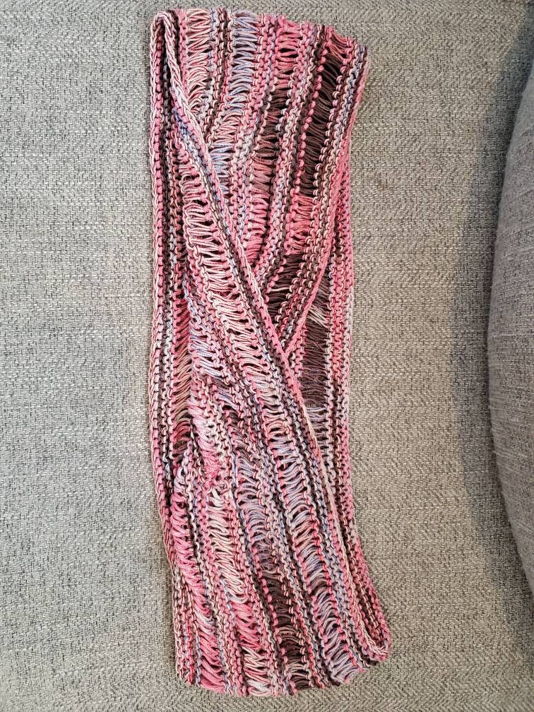 Ribbon Candy Mobius Infinity Scarf in Chocolate Covered - Etsy