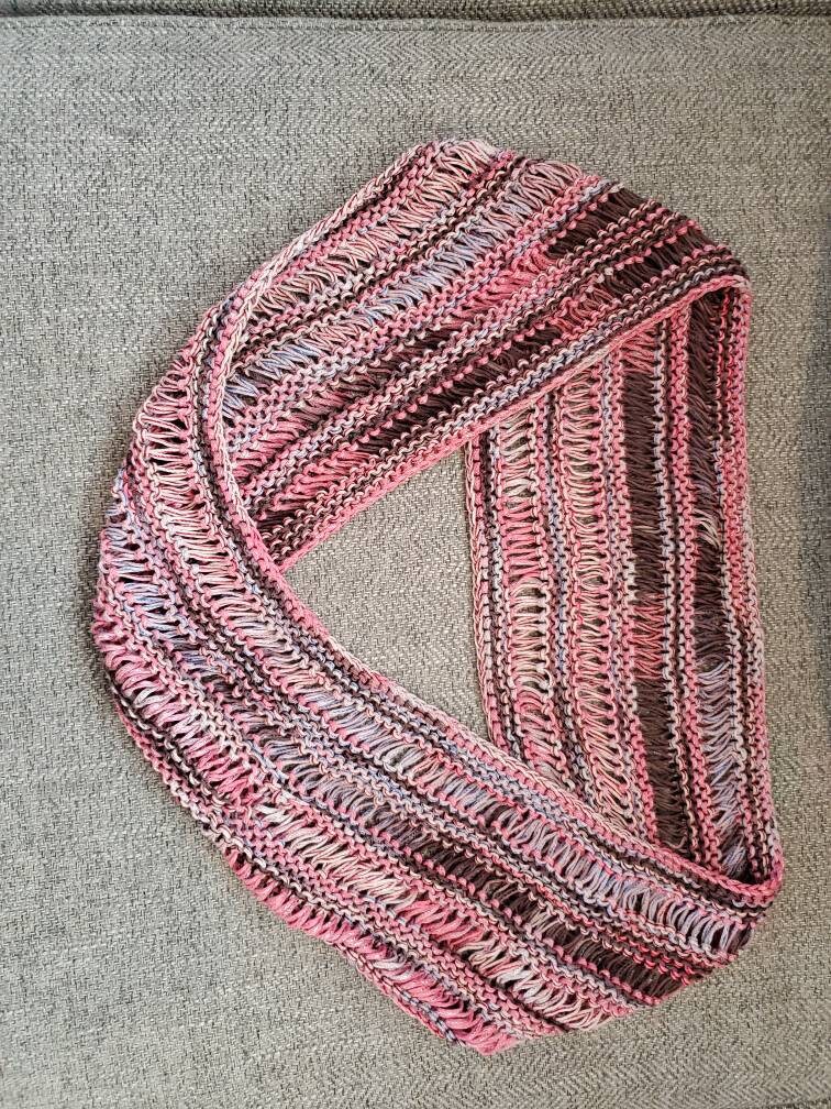 Ribbon Candy Mobius Infinity Scarf in Chocolate Covered - Etsy