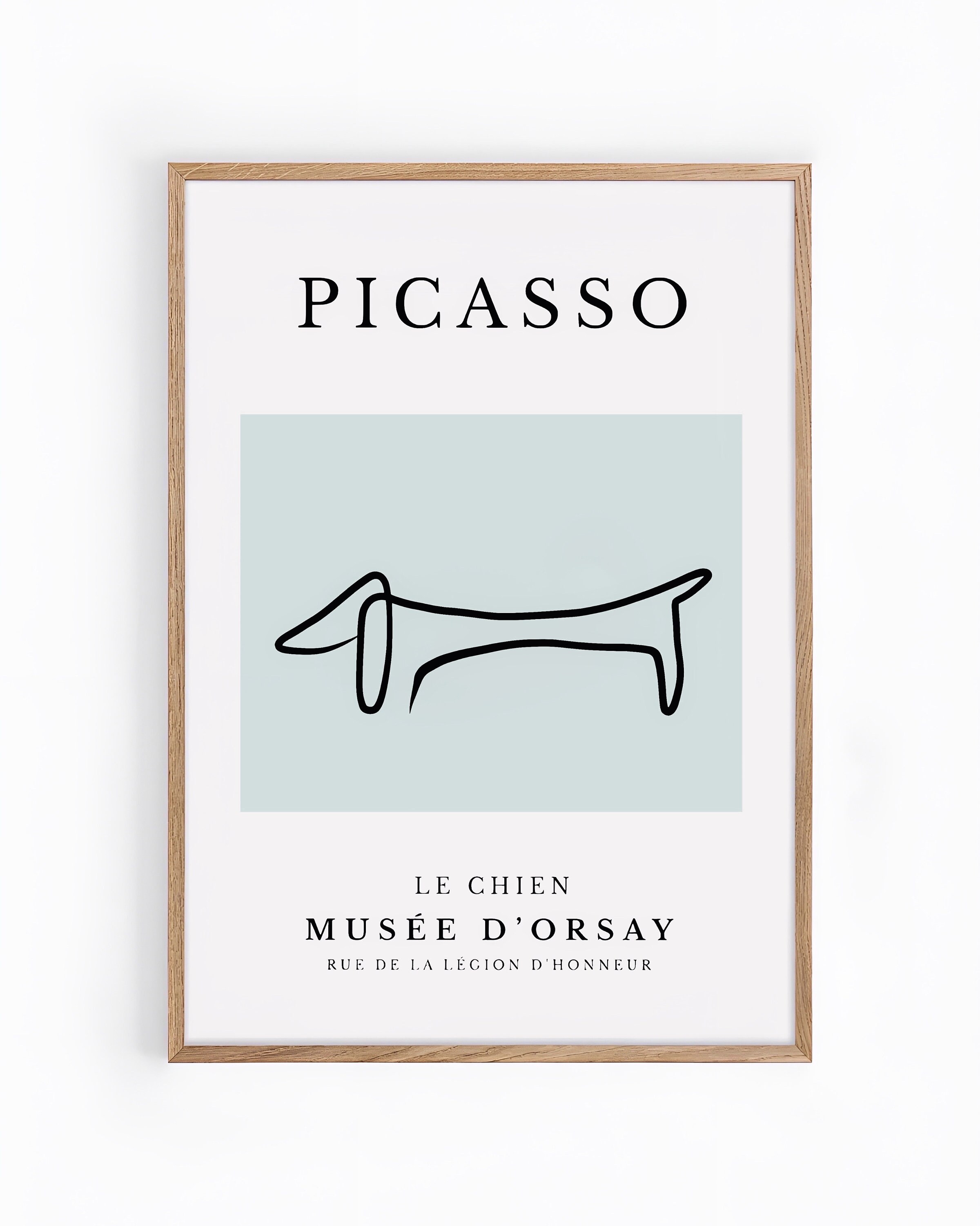 Picasso Dog Line Art Print Exhibition Poster Minimalism - Etsy