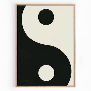 Yin&yang Poster Wall Art. Art Print, Digital Download - Etsy