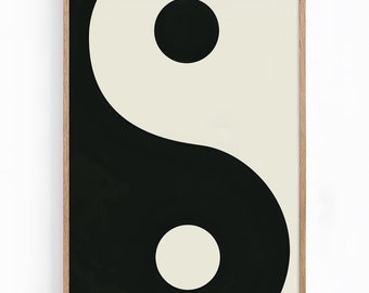 Yin&yang Poster Wall Art. Art Print, Digital Download - Etsy