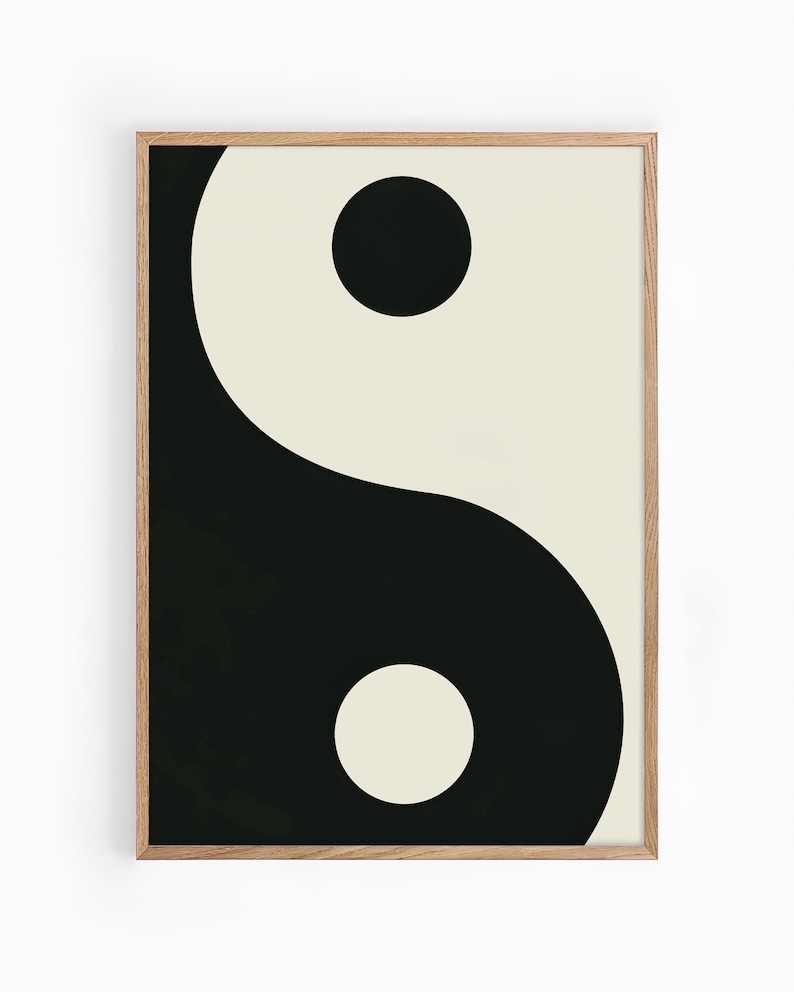 Yin&yang Poster Wall Art. Art Print, Digital Download - Etsy