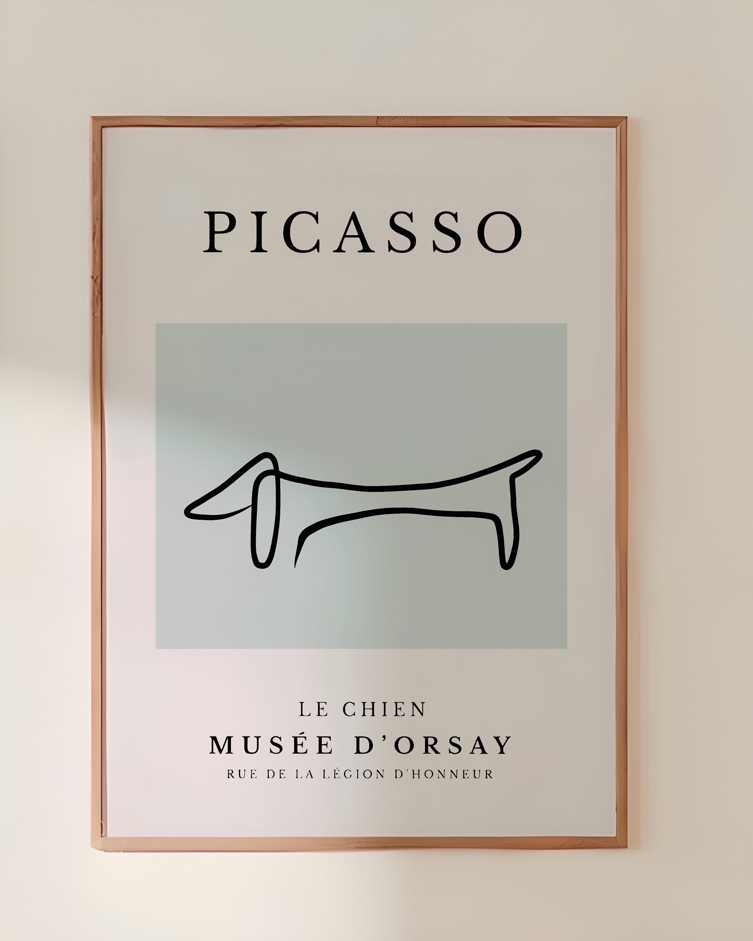 Picasso Dog Line Art Print Exhibition Poster Minimalism - Etsy
