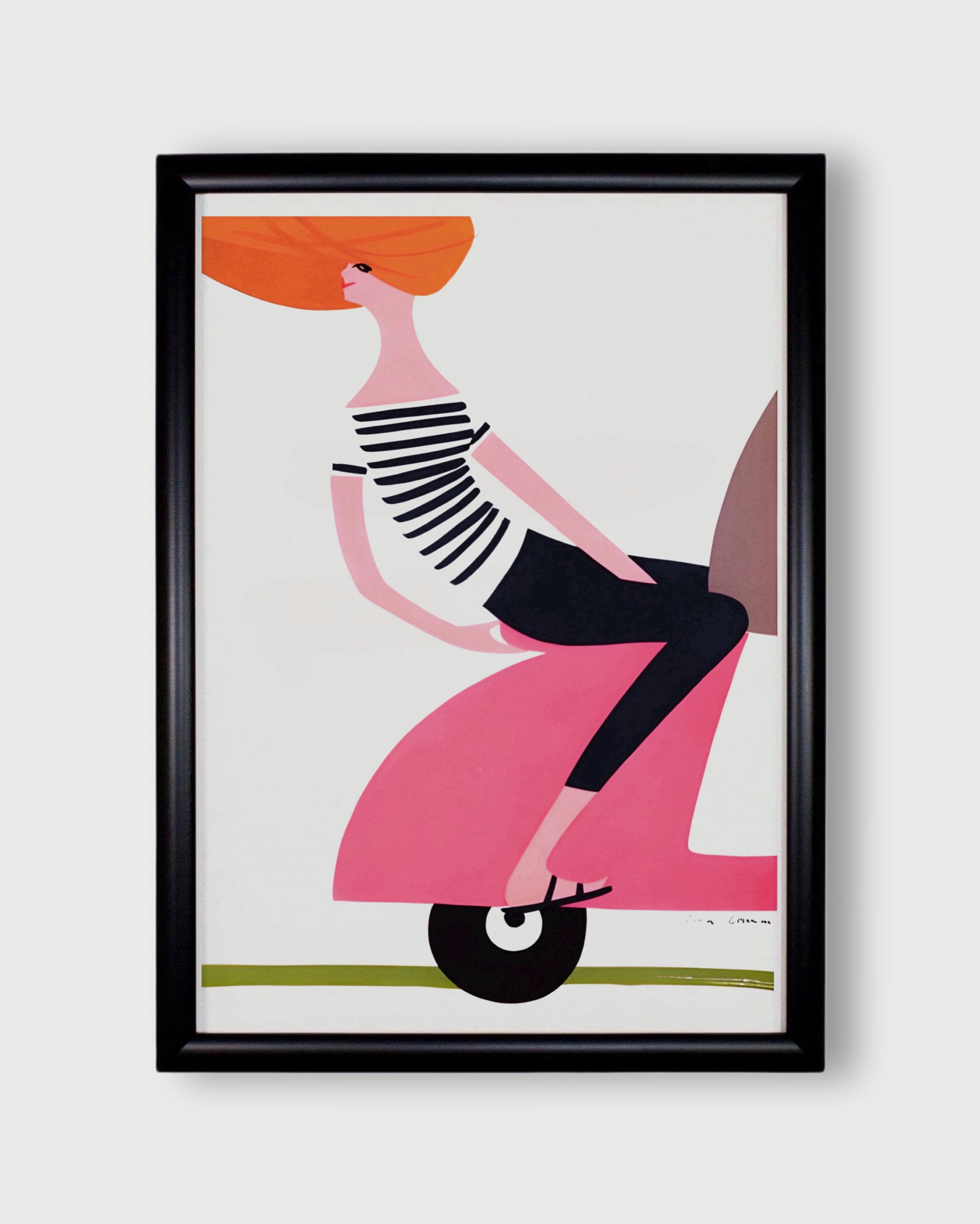 Mid Century Modern Art Print. Advertisement Poster, Scooter. Vintage ...