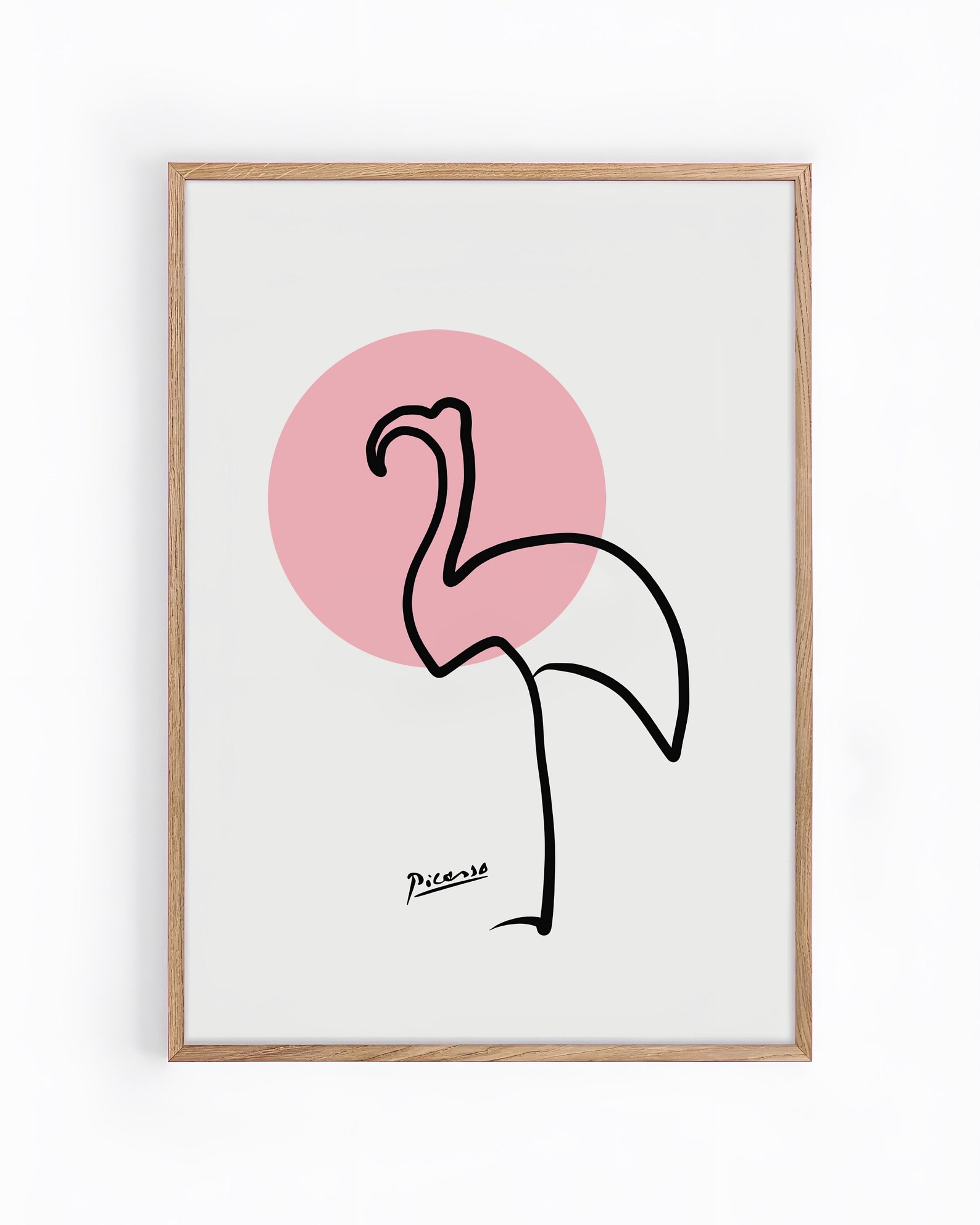Picasso Flamingo Line Art. Art Print, Digital Download - Etsy