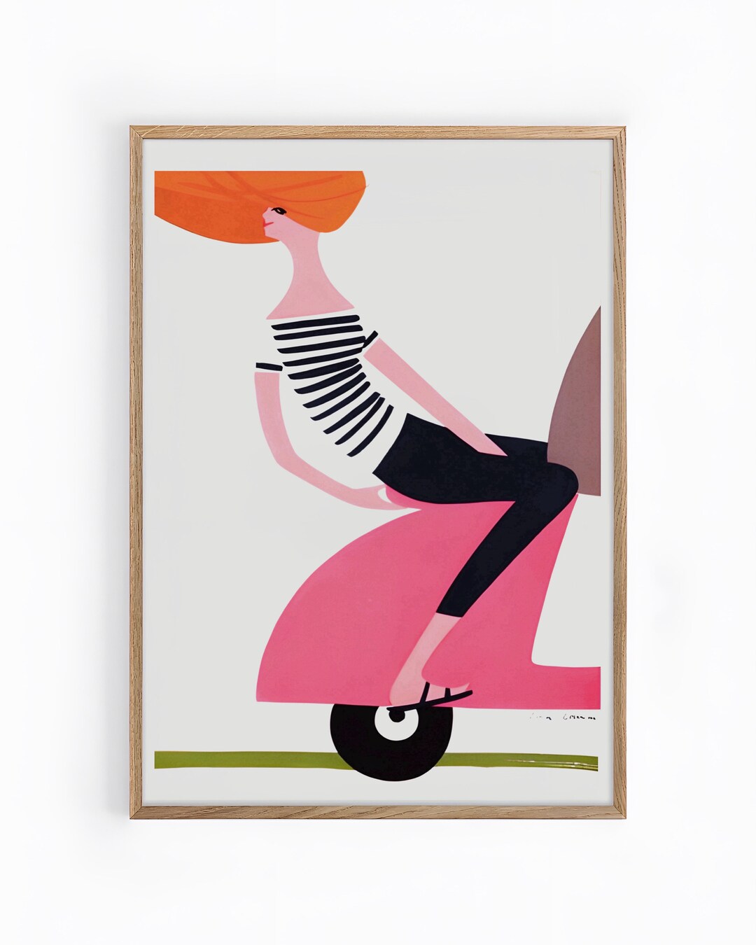 Mid Century Modern Art Print. Advertisement Poster, Scooter. Vintage ...