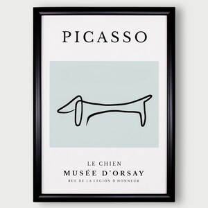Picasso Dog Line Art Print Exhibition Poster Minimalism - Etsy