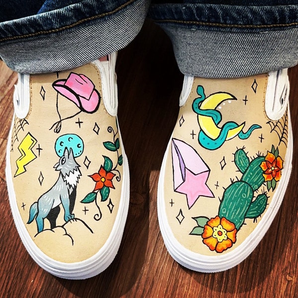 Hand Painted Vans - Etsy