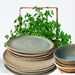 12pc Plates & Bowls Set,rustic Pottery Plates, Very Rustic, Set for 4 ...