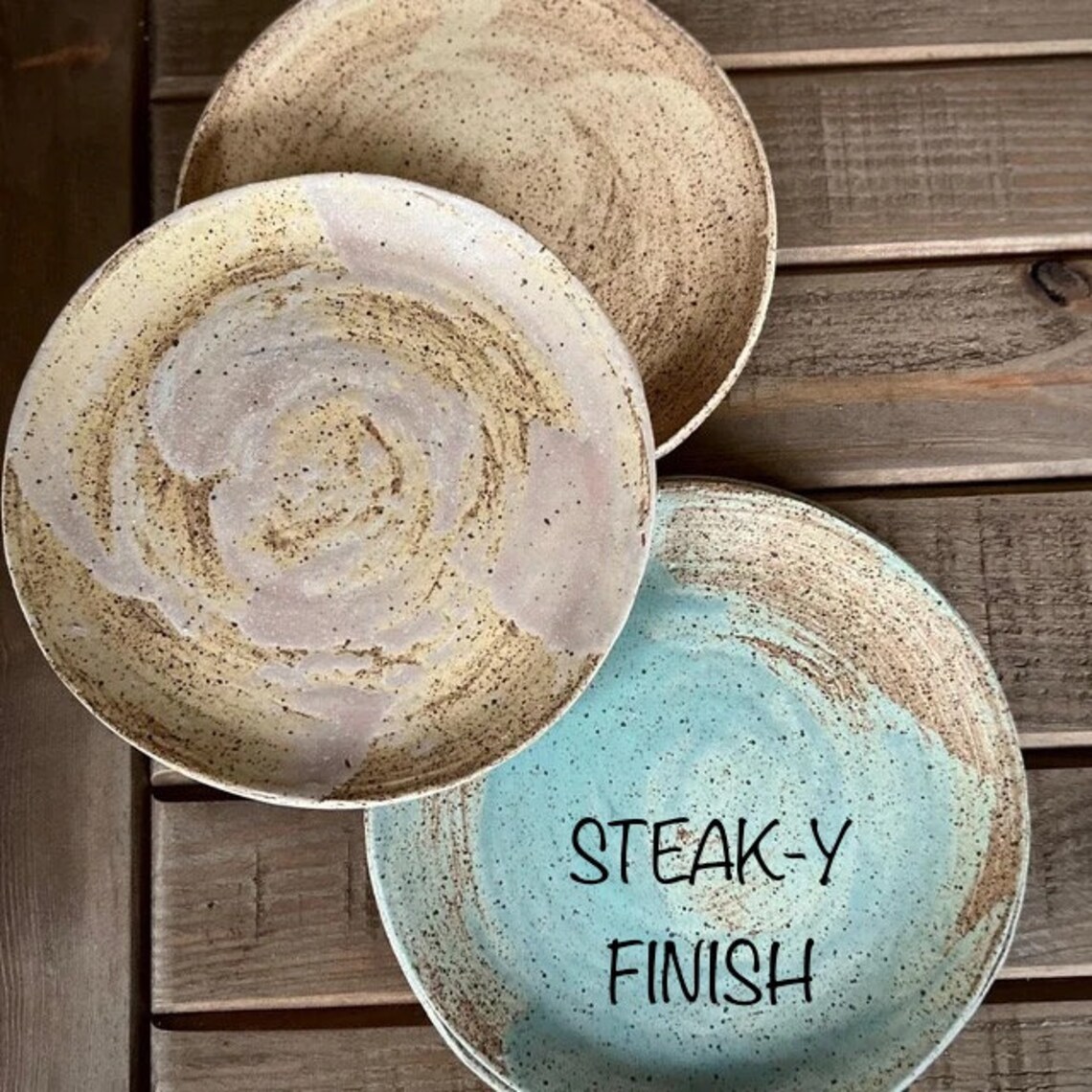 Side Platesset of 6 Rustic Pottery Hors D'oeuvre - Etsy
