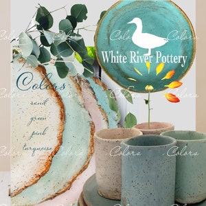 12pc Rustic Pottery Dinnerware Set,rustic Pottery Plates, Very Rustic ...