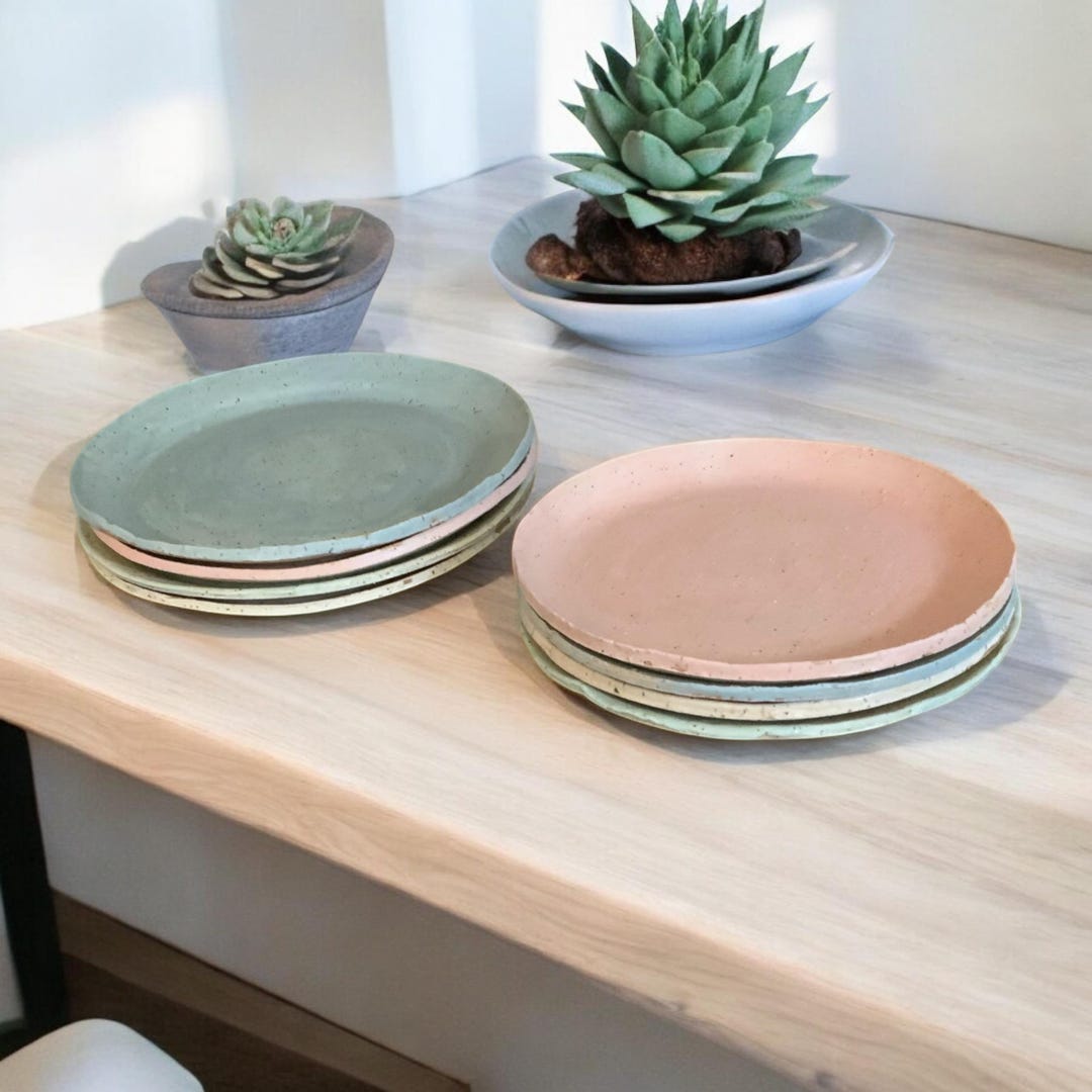 Side Plates,set of 4,rustic Pottery, Salad/dessert,sandwich, Hand ...
