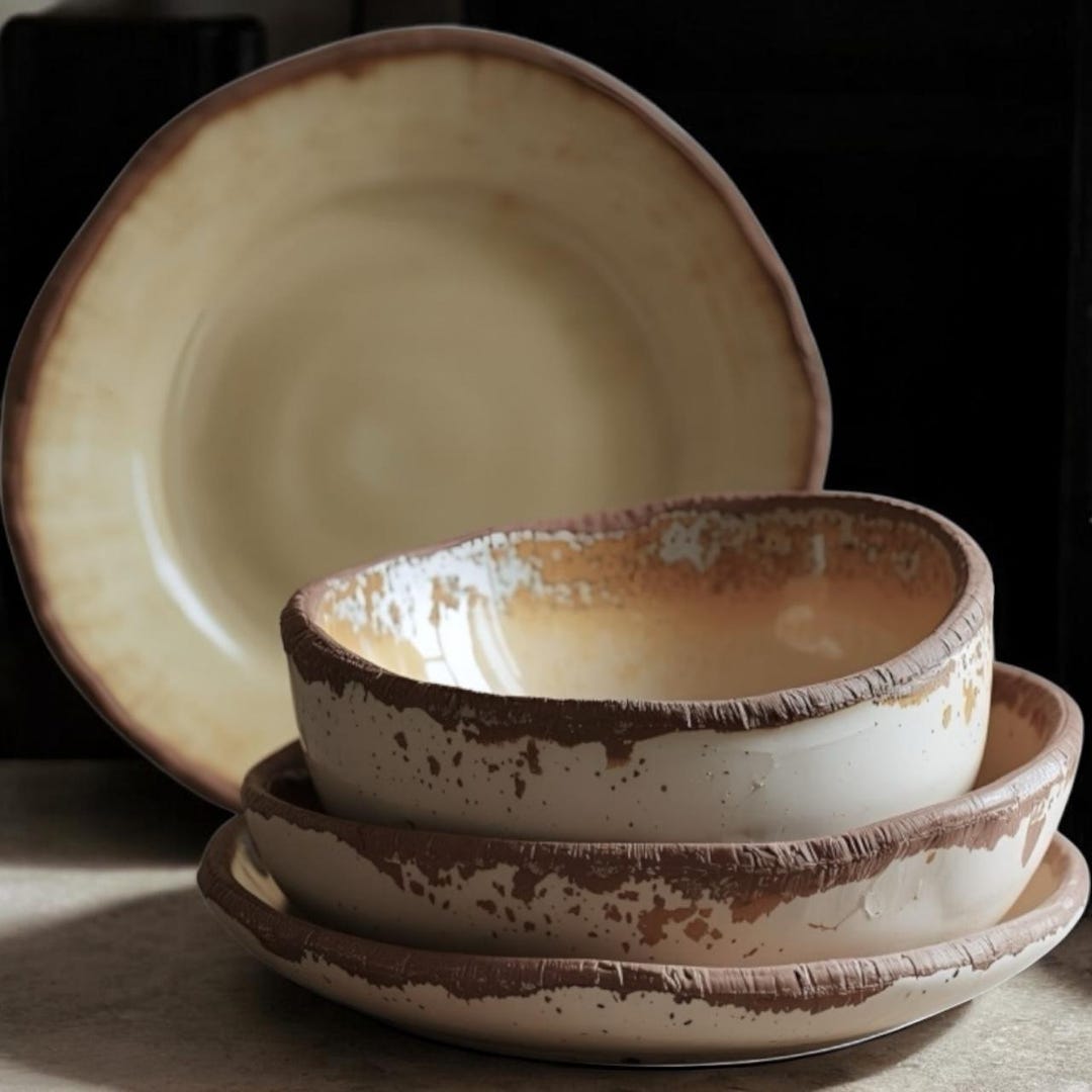 4pc Place Setting, Dinner Plate 9.5inches With Salad Plate, Bread Plate ...