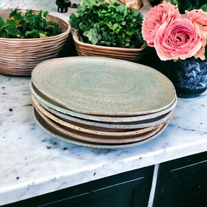 12pc Plates & Bowls Set,rustic Pottery Plates, Very Rustic, Set for 4 ...