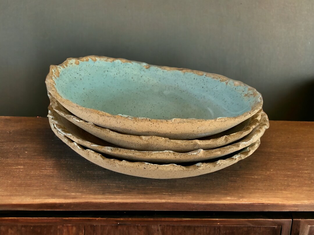 Pasta Bowls, 4 Bowls Set,rustic, Rustic Dinnerware, Very Rustic, Set of ...