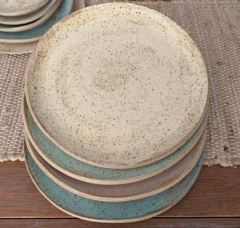 12pc Plates & Bowls Setrustic Pottery Plates Very Rustic - Etsy