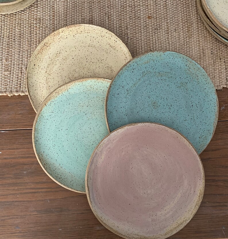 12pc Plates & Bowls Setrustic Pottery Plates Very Rustic - Etsy