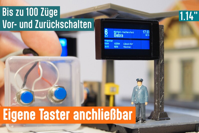 Digital, Customizable Train Destination Display for Model Railways ...