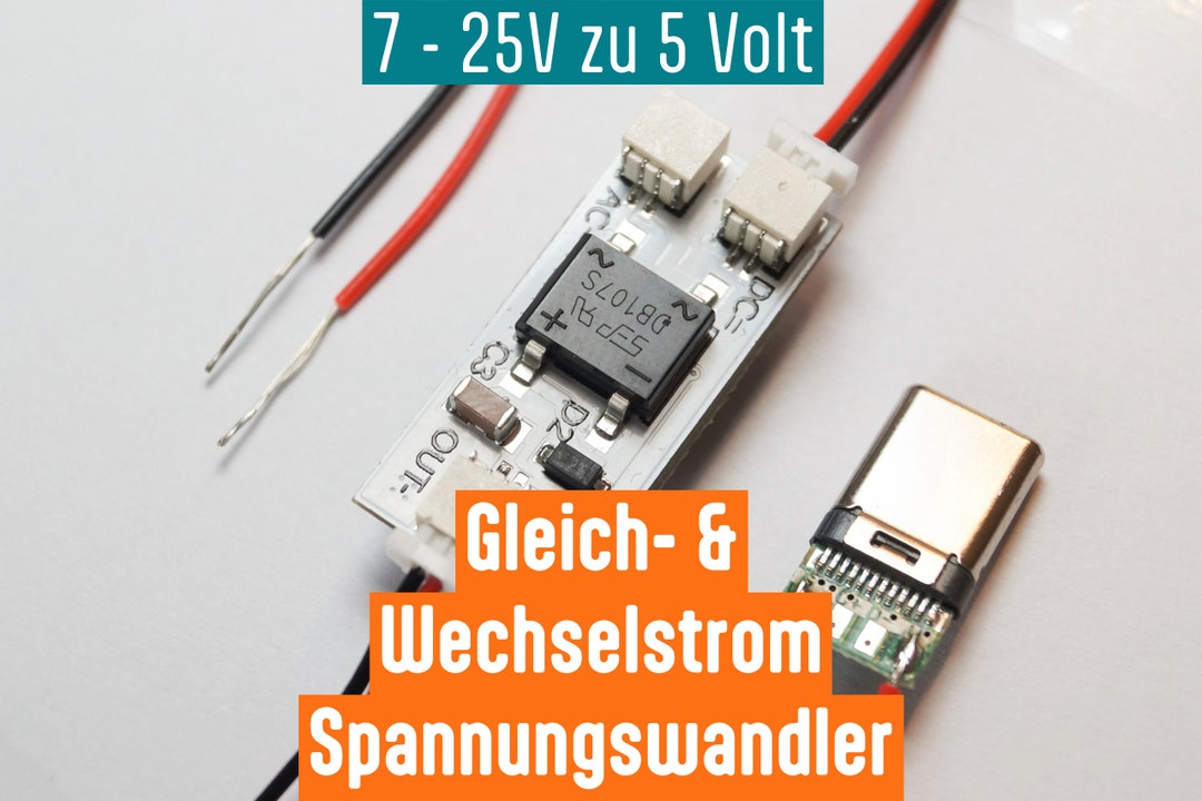 7-25V DC & AC to 5V DC Voltage Regulator for My Displays With USB-C ...