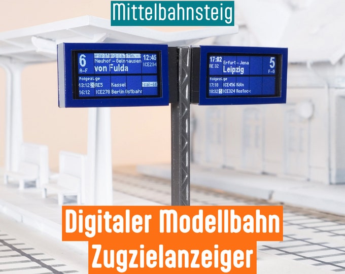 Digital Train Destination Display for H0 Model Railways, Customizable ...