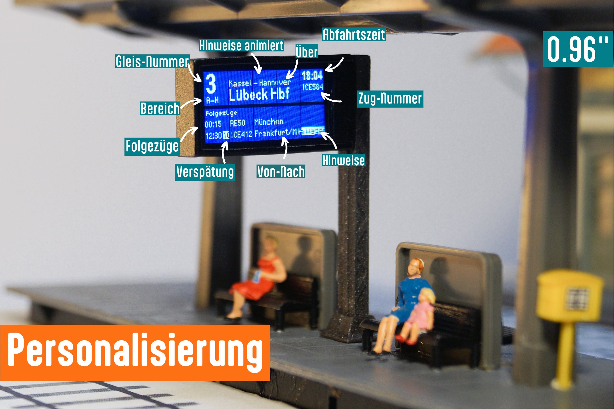 Digital, Customizable Train Destination Display for Model Railways ...
